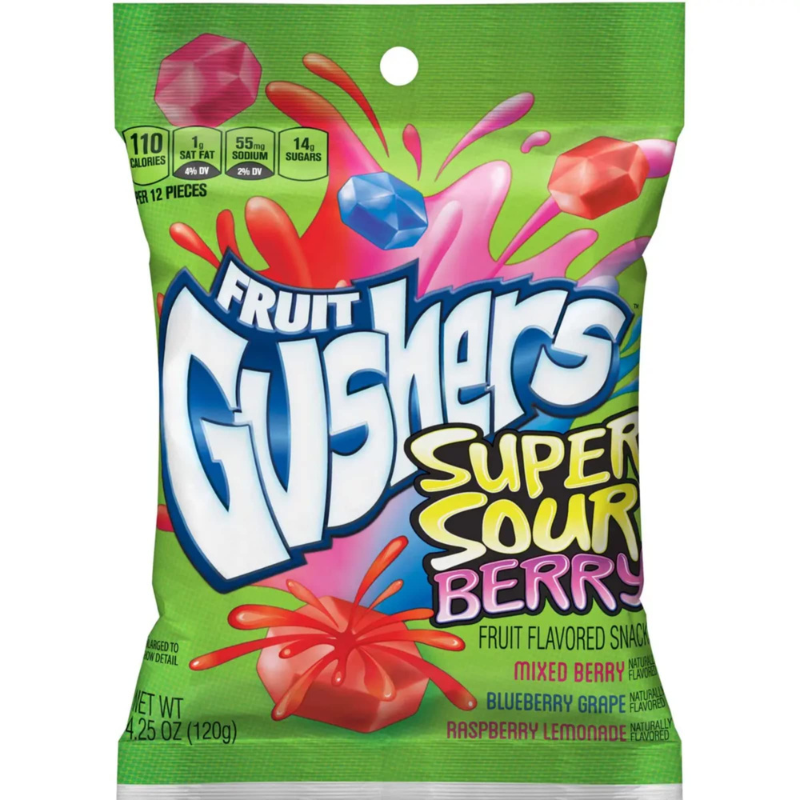 Fruit Gushers™ Super Sour Berry - 4.25 oz | Snyder's Candy
