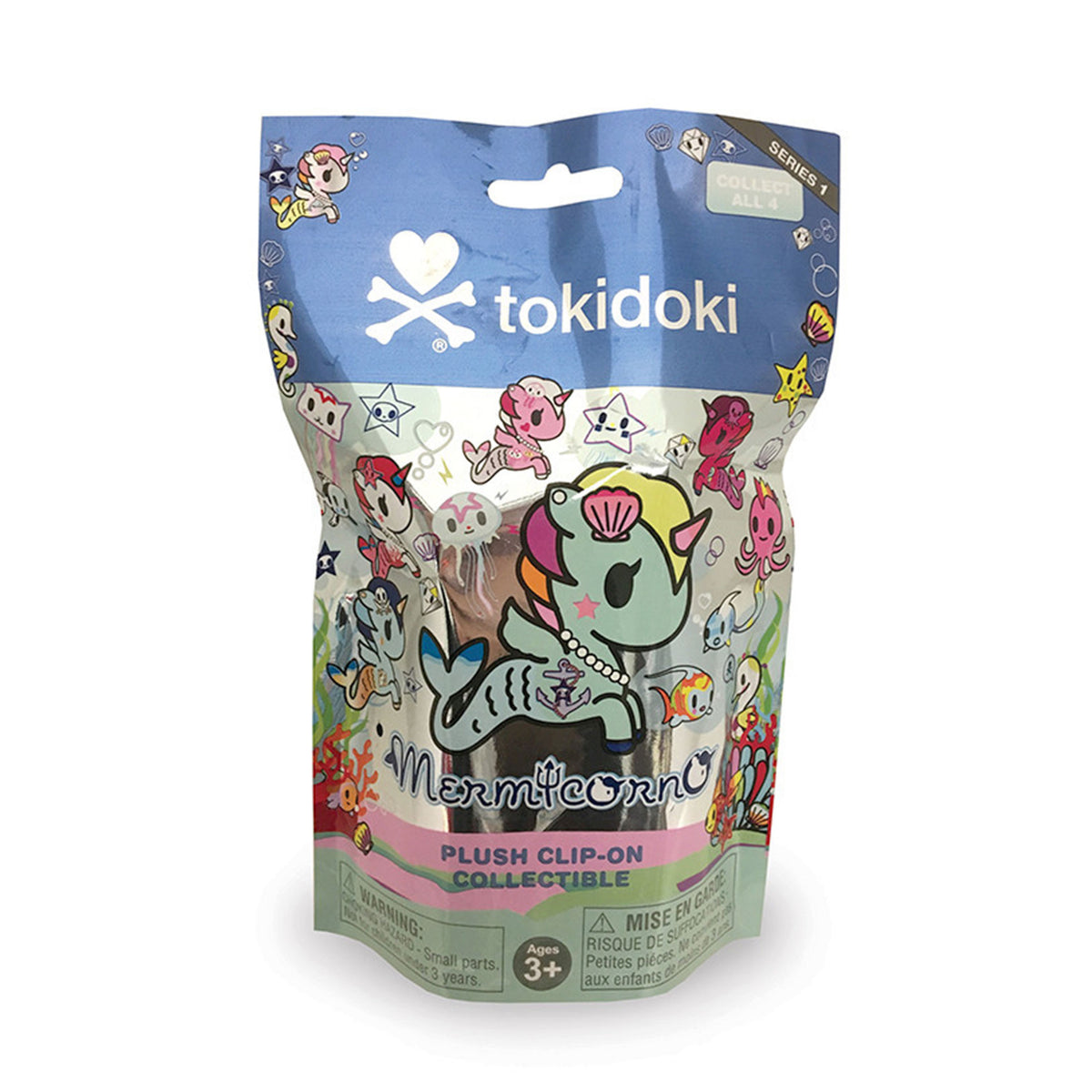 TokiDoki - Mermicorno Plush Clip-On Keychain - Series 1 Collectible Bl ...